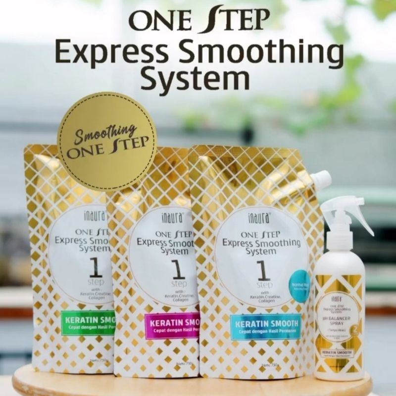 Jual INAURA ONE STEP (750mL) Express Smoothing Relaxer Cream STEP 1 ...