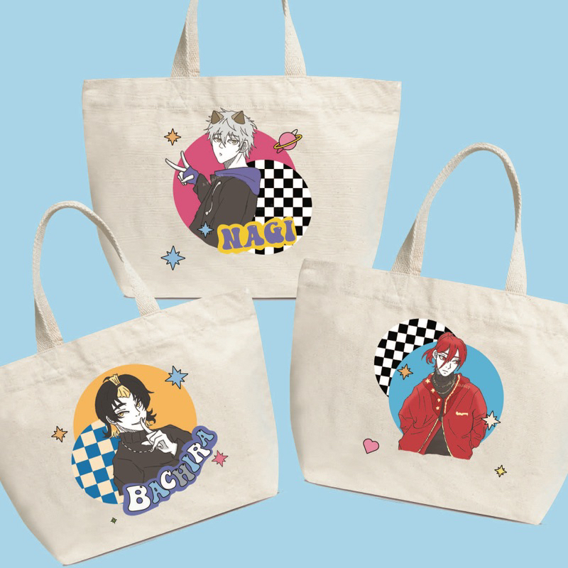 Jual TOTEBAG BLUE LOCK WITH ZIPPER | Shopee Indonesia