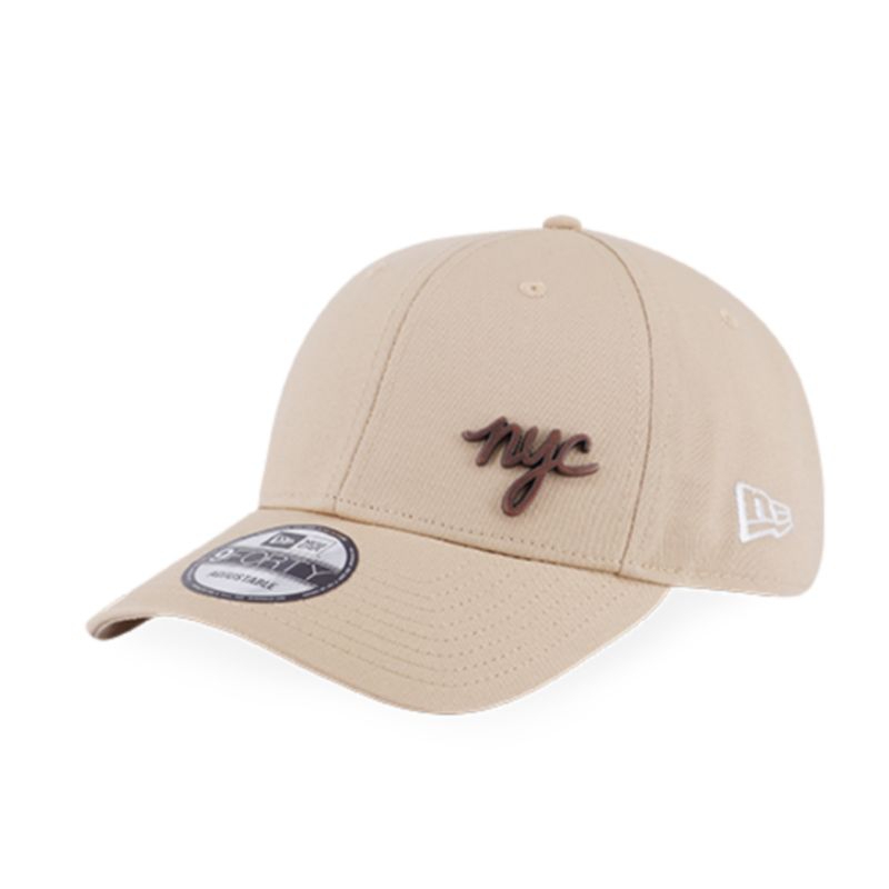 Jual Topi New Era Cap New York City NYC Metal Badge Flawless Oat Milk ...