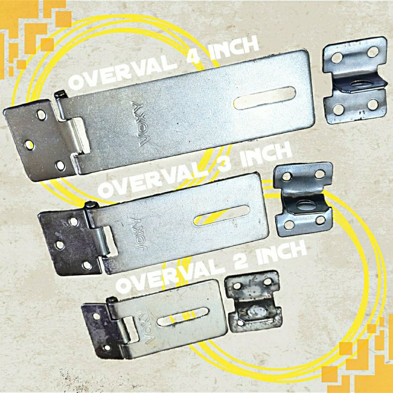 Jual OVERVAL PLAT TEBAL 3 inch galvanis cantolan gembok overpal pintu ...