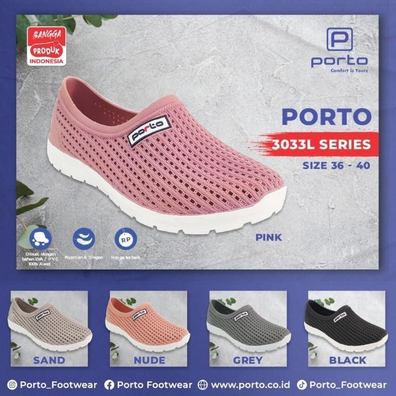 Jual Sepatu Jelly Sepatu Karet Wanita Porto 3033L terbaru | Shopee ...
