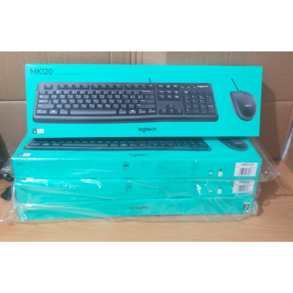 Jual Keyboard + Mouse LOGITECH MK120 | Shopee Indonesia
