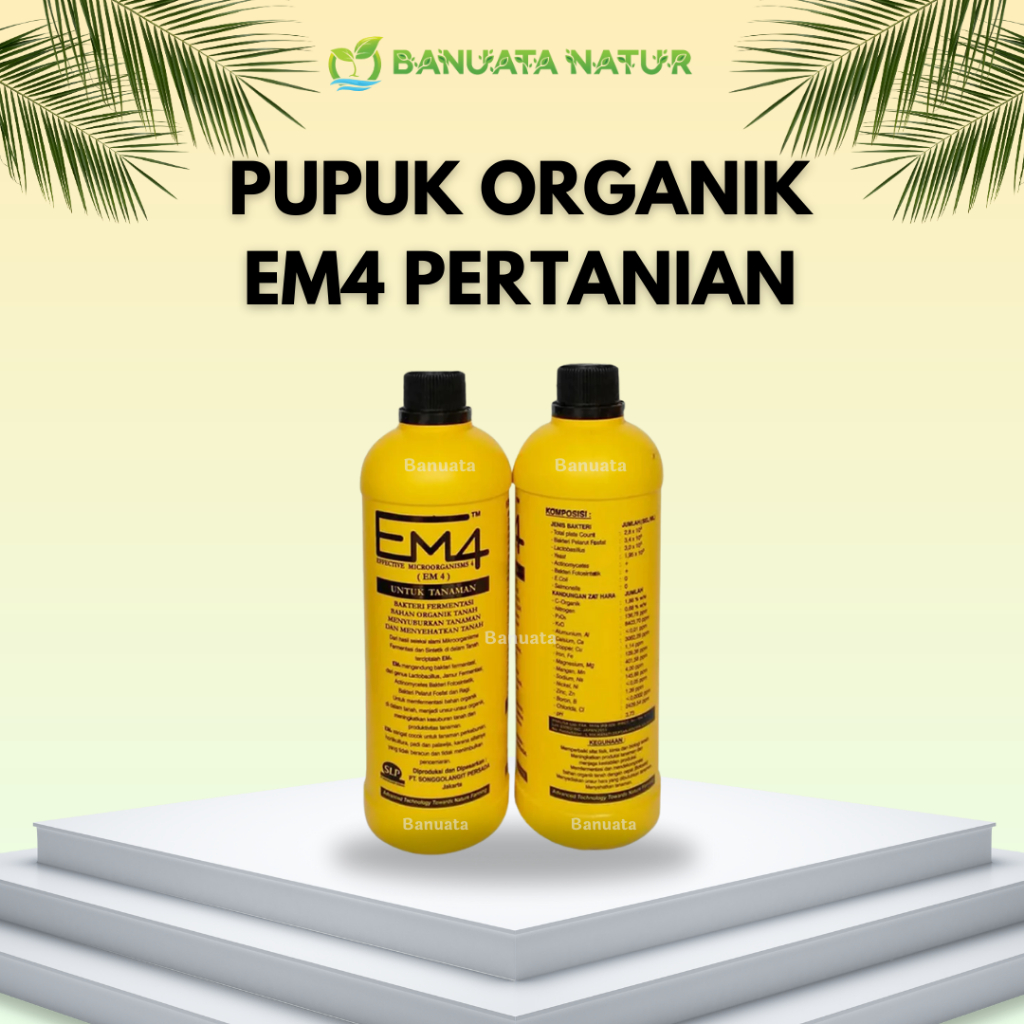 Jual Pupuk Cair EM4 untuk Pertanian Pupuk Organik Cair 1 Liter ...