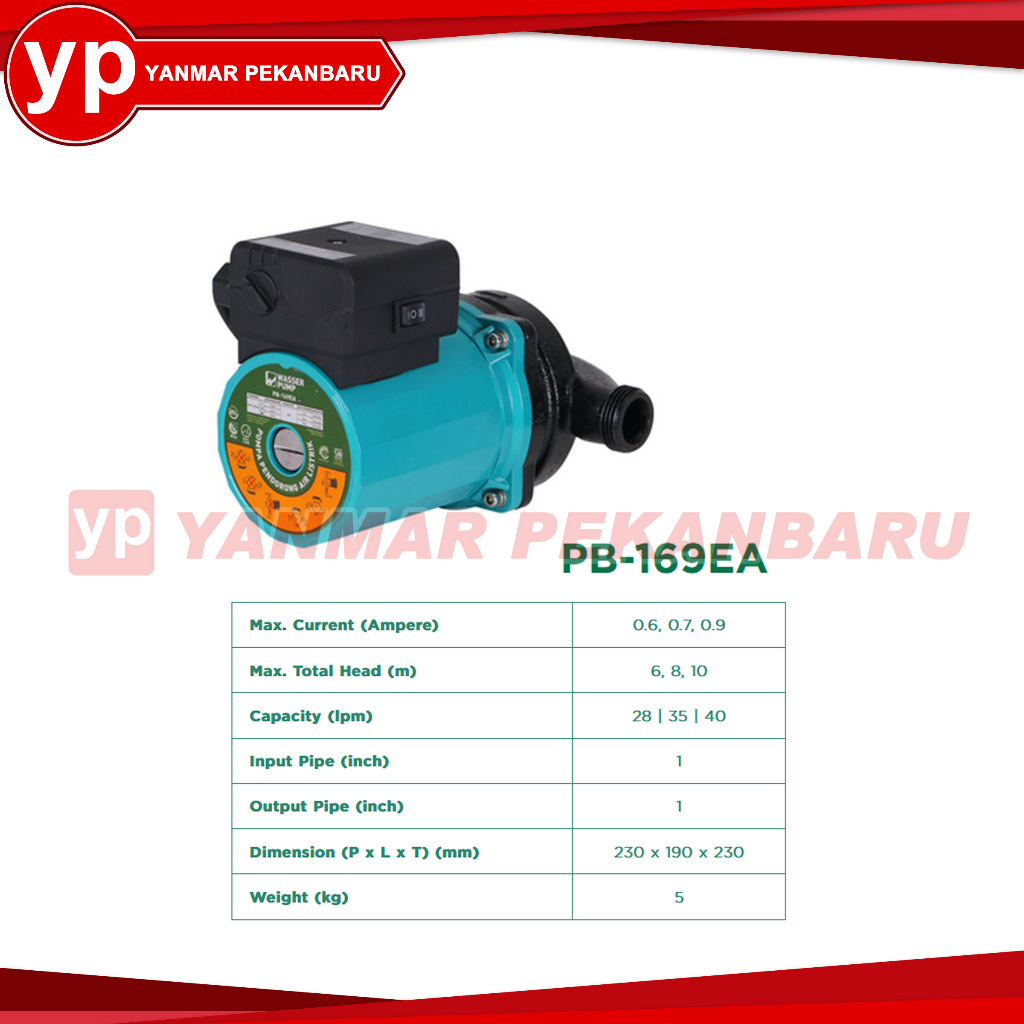 Jual Pompa Air Booster Pump WASSER PB-169 EA | Shopee Indonesia