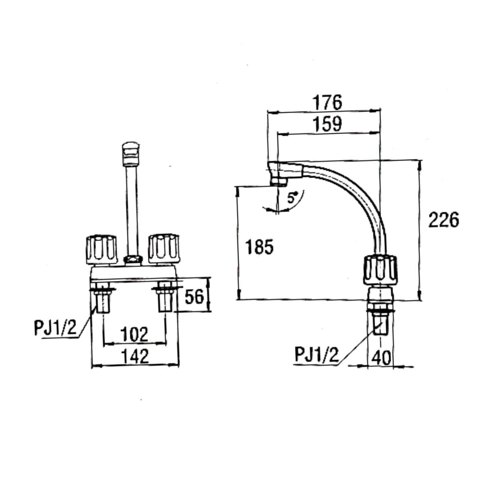Jual San-Ei Deck Type Sink Mixer Hot Cold K71D W | Shopee Indonesia