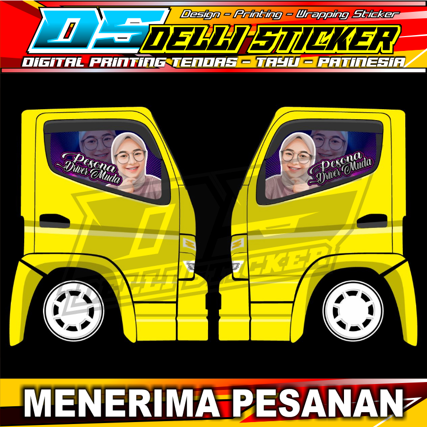 Jual Stiker One Way Kaca Truk - Samping Kanan Kiri Canter - Gambar ...