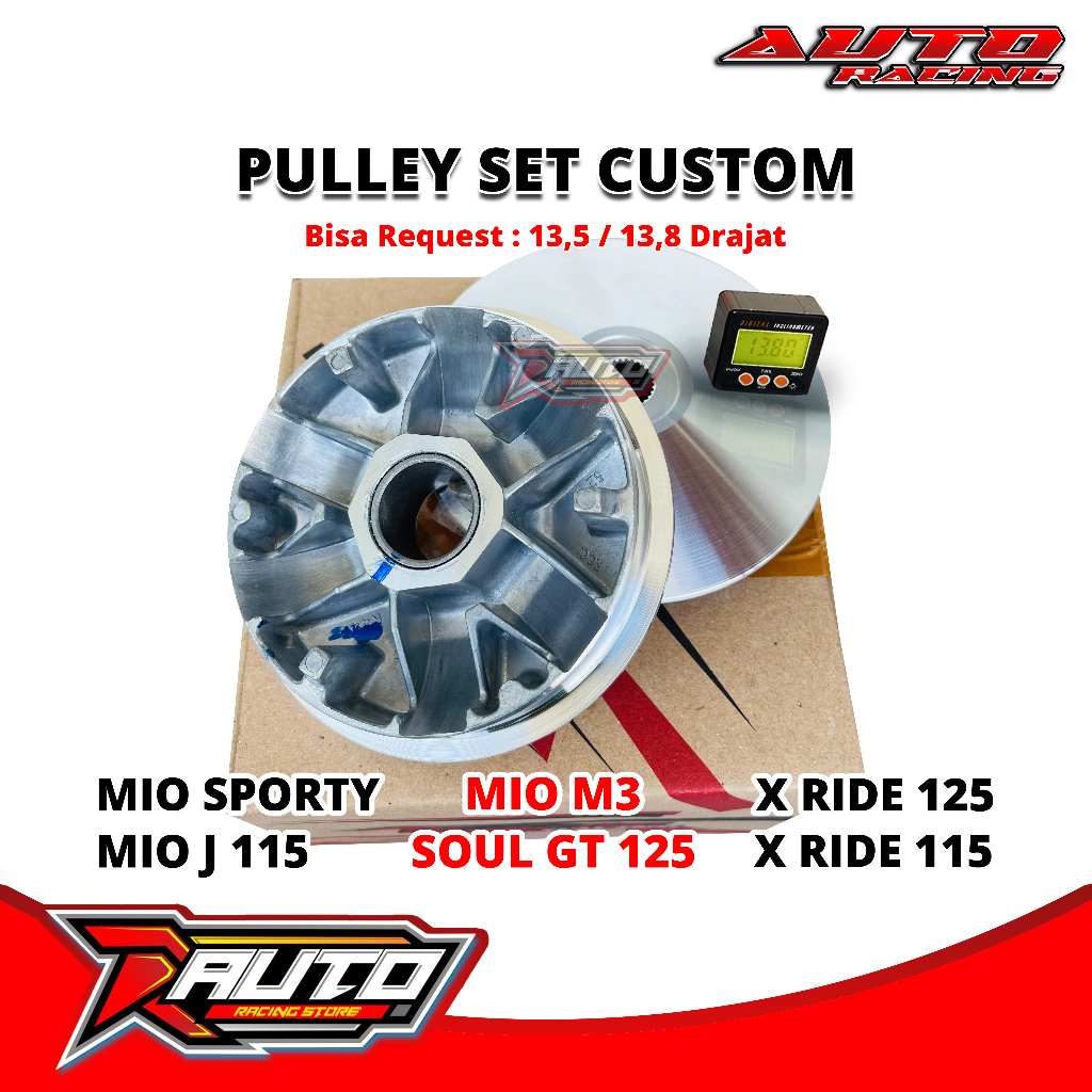 Jual Pulley Bubut mio Sporty Pully Custom Racing Pulley Set mah roller ...
