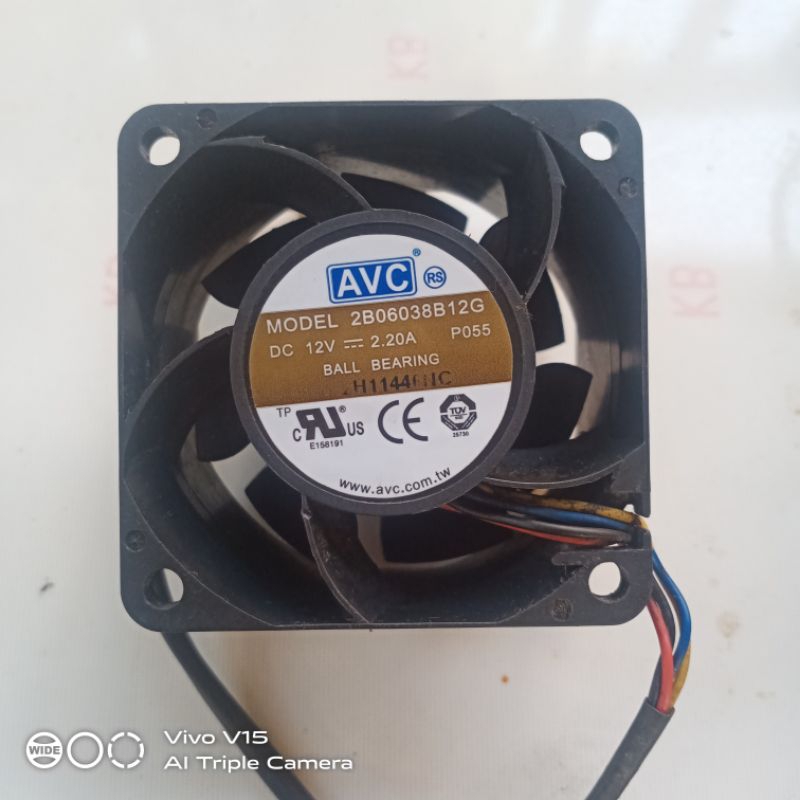 Jual Kipas Fan 6cm AVC 2B06038B12G/ 12volt 2,2amper 6x6x3,8cm high ...
