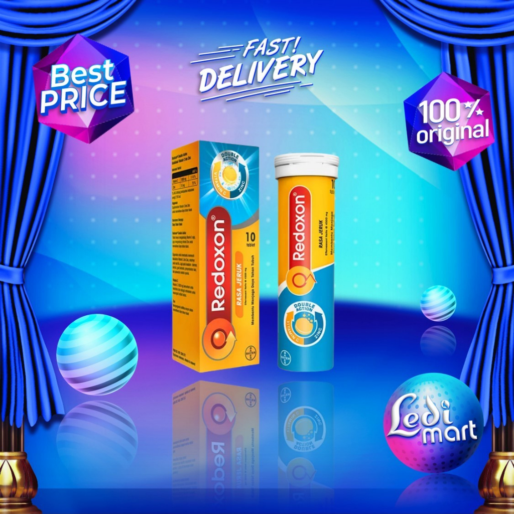 Jual Redoxon Vitamin C + Zinc Rasa Jeruk 10 Tablet | Vitamin Daya Tahan ...