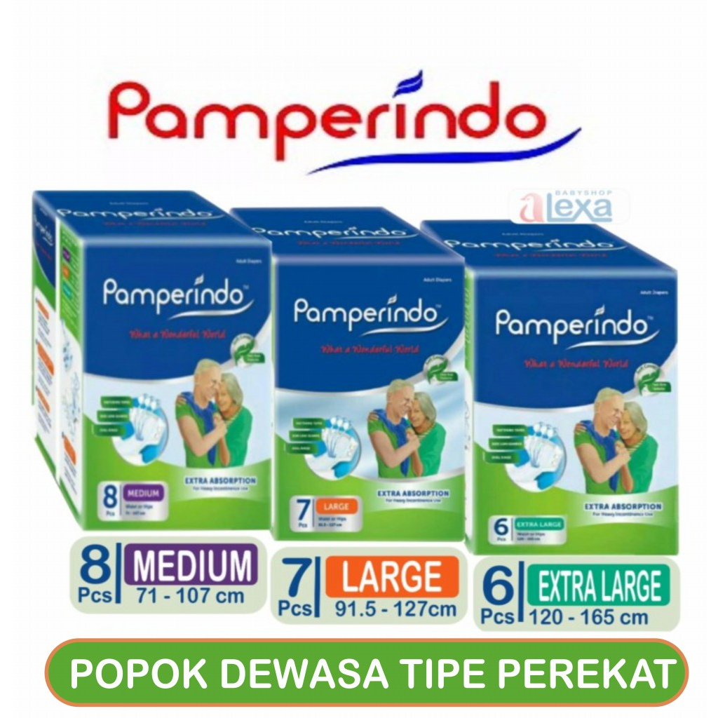 Jual LIVELY PAMPERINDO Popok dewasa Perekat / Pempers Dewasa perekat M8 ...