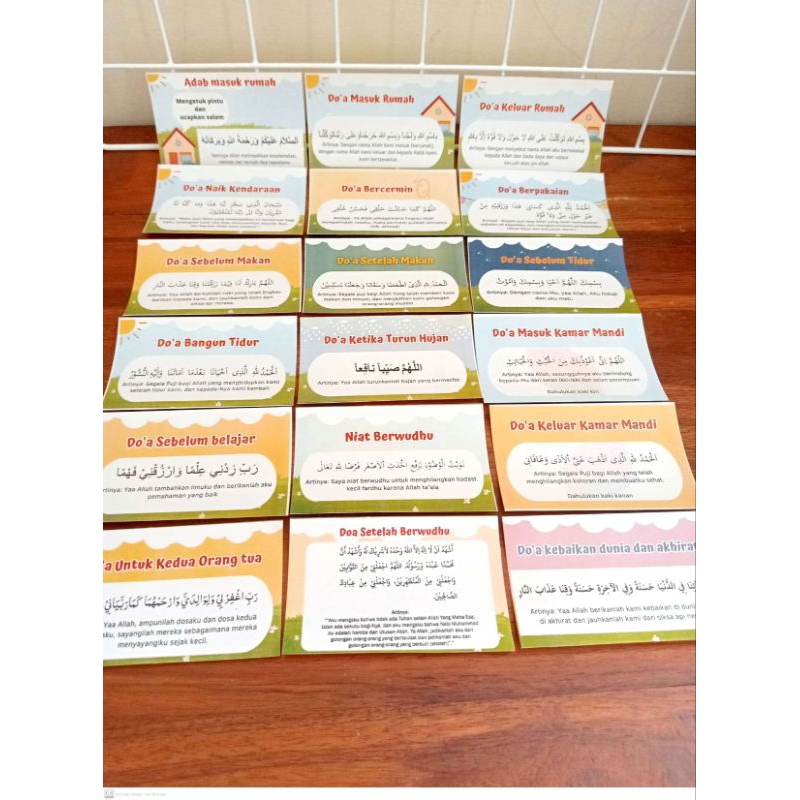 Jual Stiker Do'a-do'a Harian | 1 paket isi 18 Stiker Do'a-do'a Harian ...