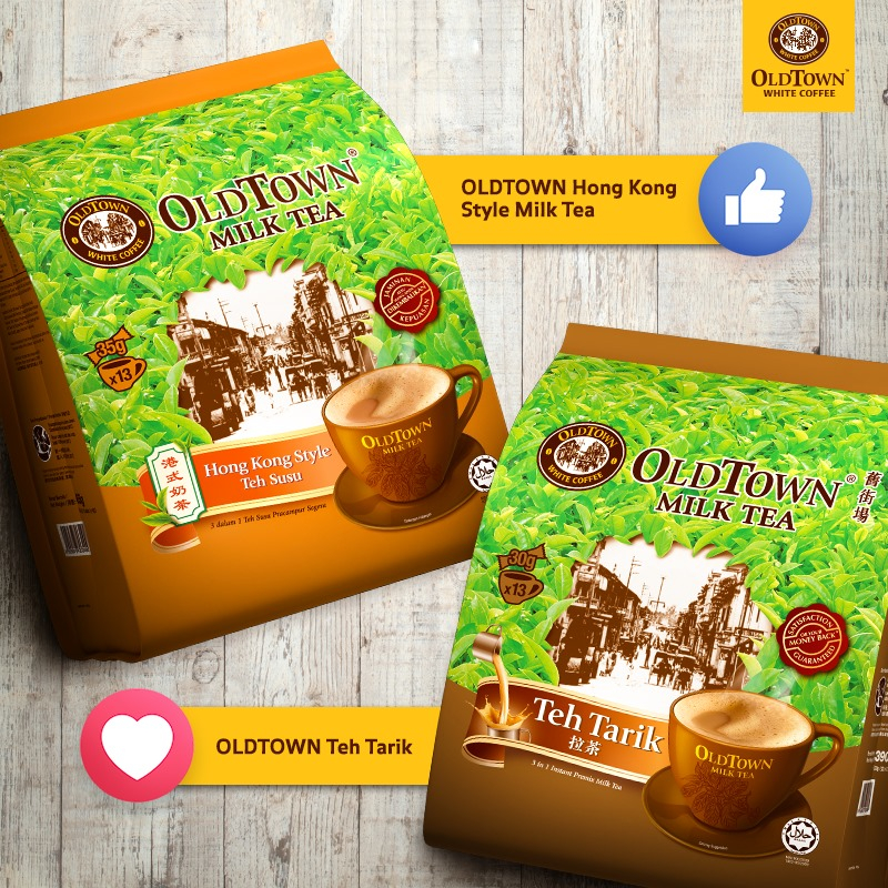 Jual [ECERAN] OLD TOWN 3 in 1 Milk Tea - Original/Hongkong Style/Teh ...