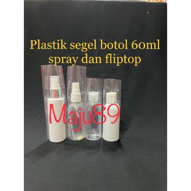 Jual Plastik segel botol spray 60ml & botol fliptop 60ml (isi 50 ...