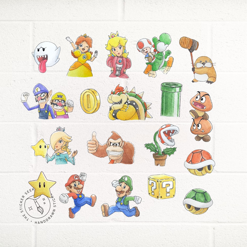 Jual Super Mario Vinyl Sticker Pack | Shopee Indonesia