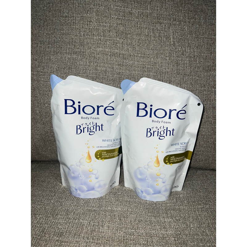 Jual SABUN CAIR BODY WASH BIORE BRIGHT WHITE SCRUB 380 ML dan 750 ML | Shopee Indonesia