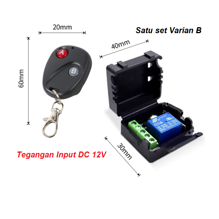 Jual MODUL REMOT WIRELESS RF 12v & 220v 1CHANEL | Shopee Indonesia