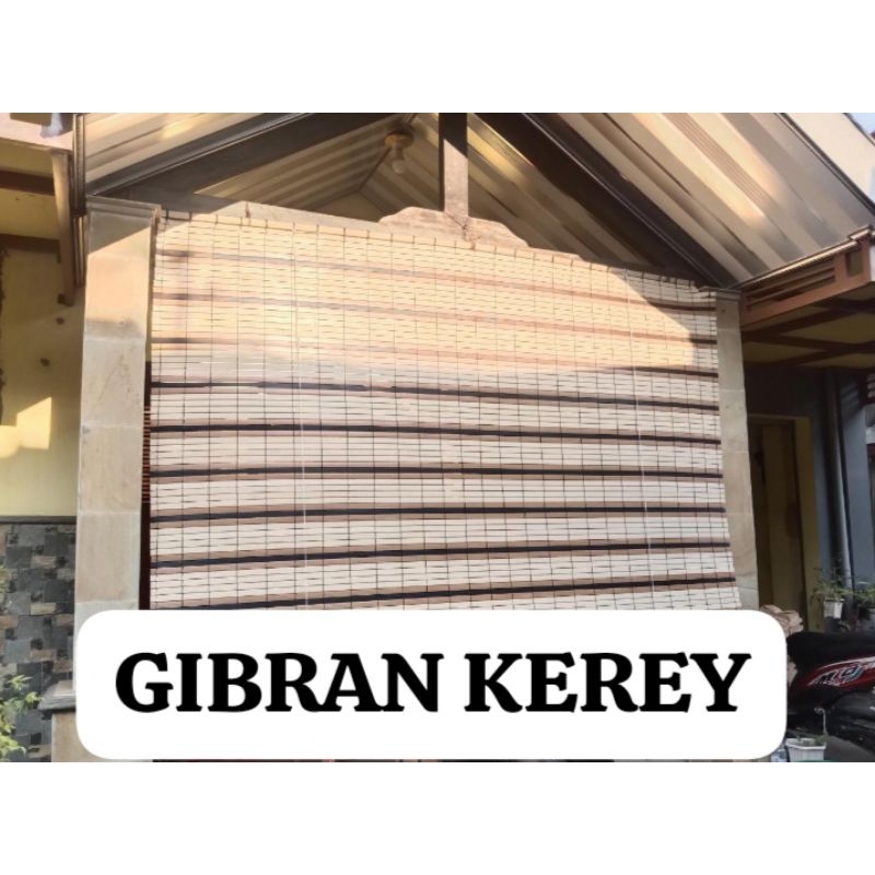 Jual tirai kerey gulung outdoor bahan PVC / edging lengkap dengan tali ...