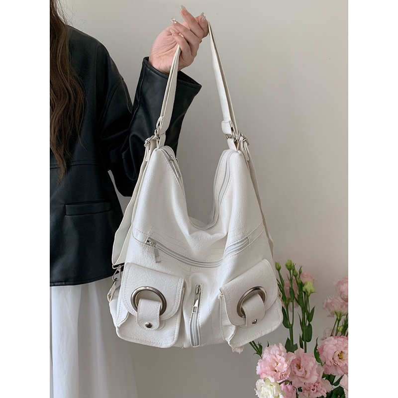 Jual Tas Bahu Kulit Wanita Tas Cewek Besar Ransel Soft Tote Bag GC 8709 ...