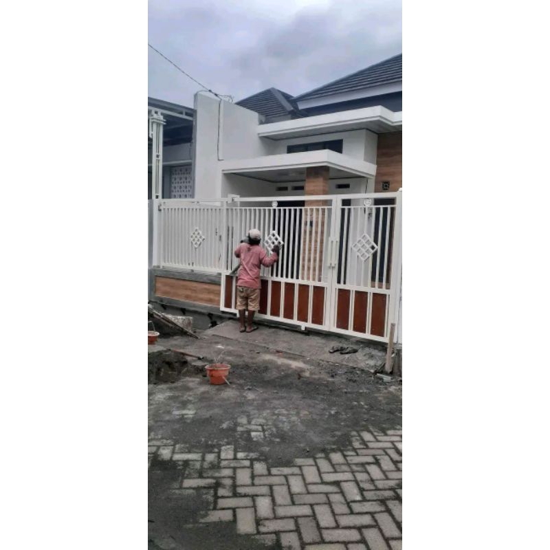 Jual pager dorong pintu dorong pager seleding pager besi pager murah ...