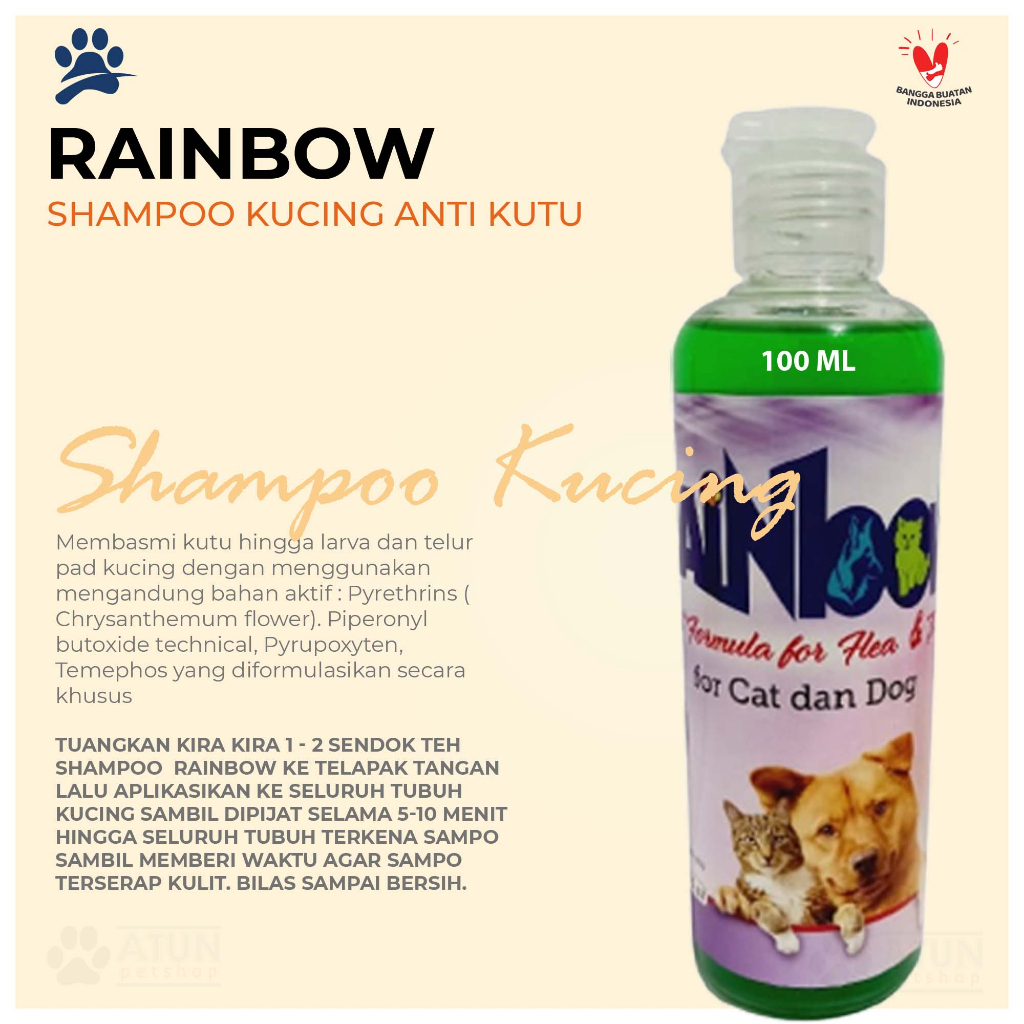 Jual RAINBOW Shampoo Anti Kutu Kucing Sampo | Shopee Indonesia