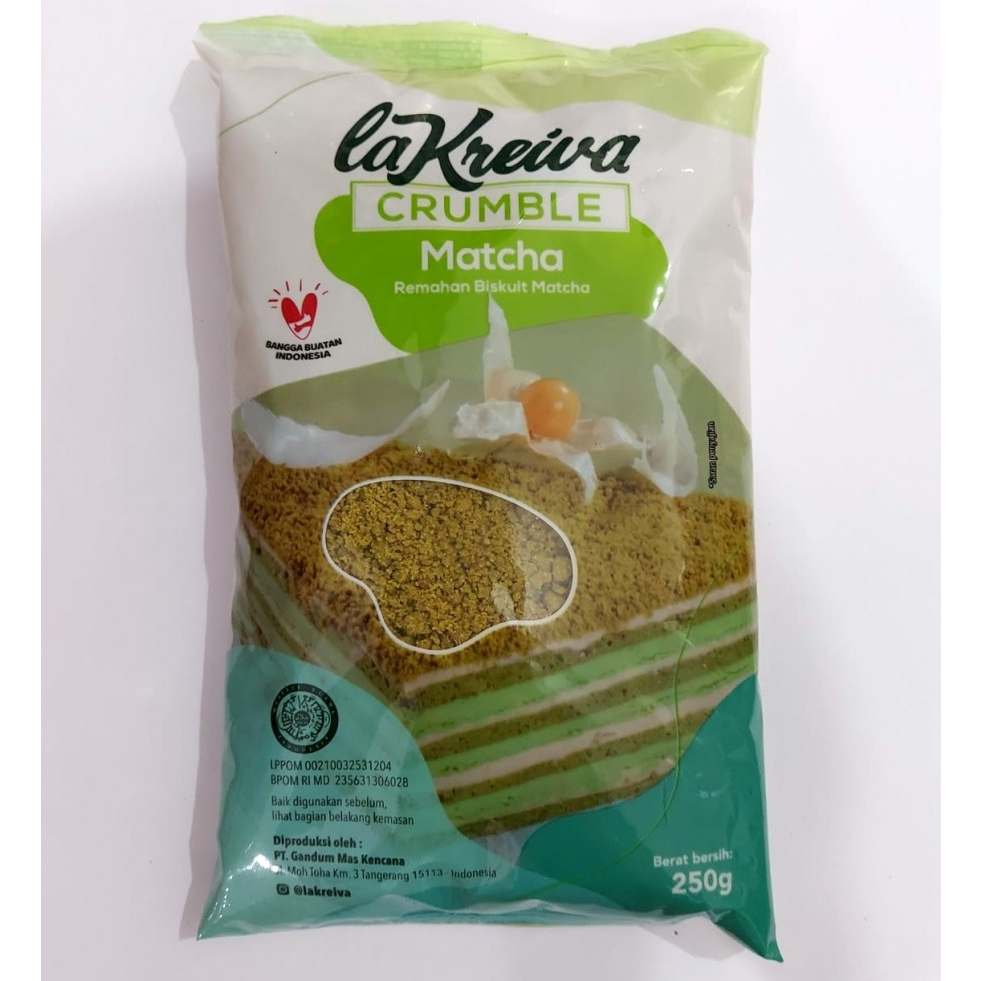 Jual La Kreiva Crumble 250gr (Black, Matcha, Red Velvet, Original ...
