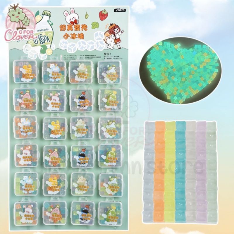 Jual Mainan VIRAL Es Batu Mini Simulasi Bercahaya/ Miniatur Es Batu ...