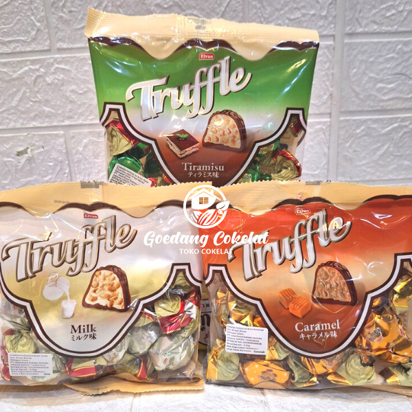 Jual ELVAN TRUFFLE Chocolate Tiramisu Milk Caramel Coconut Strawberry Hazelnut Cokelat Turki ...