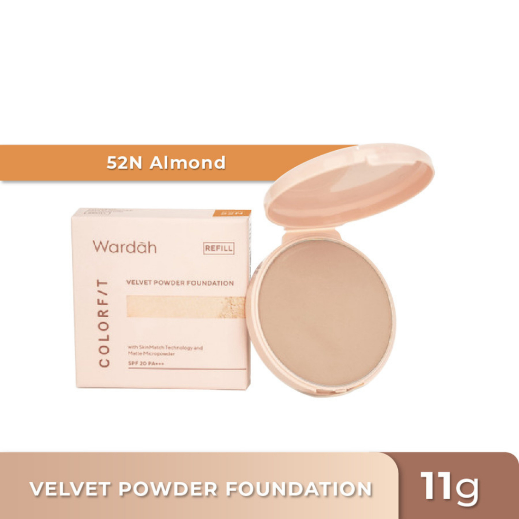 Jual Wardah Colorfit Velvet Powder Foundation Refill 11 g | Shopee ...