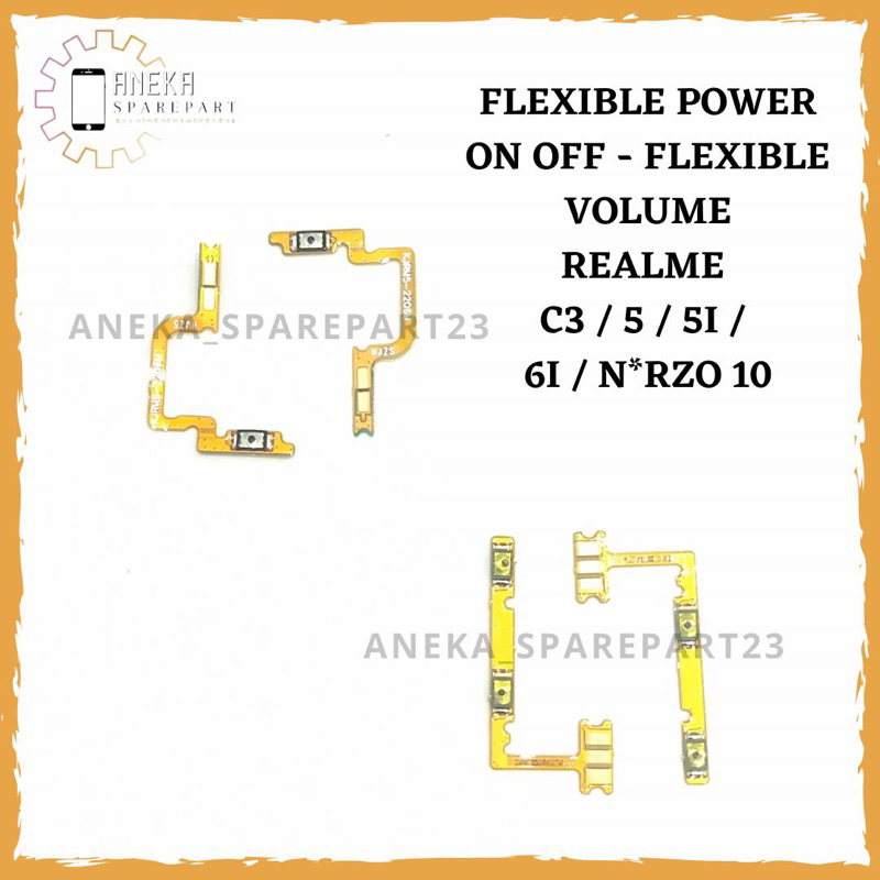 Jual FLEXIBLE POWER ON OFF - FLEXIBLE VOLUME REALME C3 / 5 / 5i / 6i / NARZO 10 | Shopee Indonesia