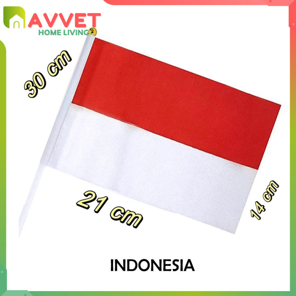 Jual AVVET Bendera Kain Merah Putih Kecil Indonesia Pawai 17 Agustusan ...