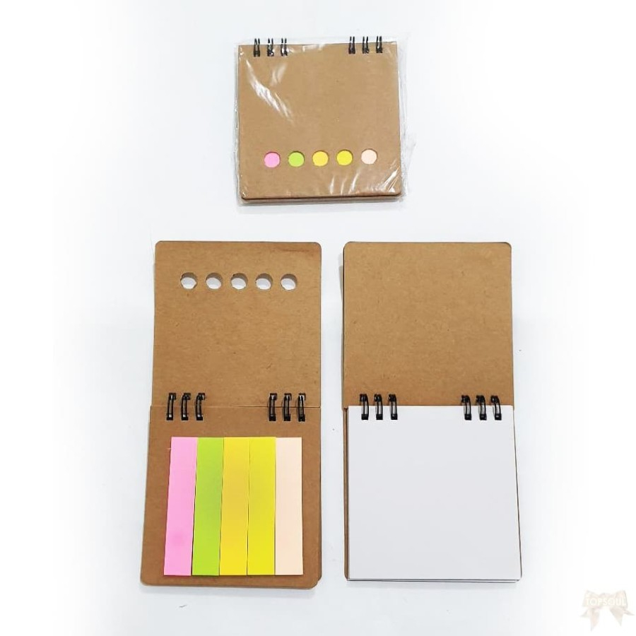 Jual Buku Notes + Post It Warna Warni Memo Sticky Note Souvenir Polos ...
