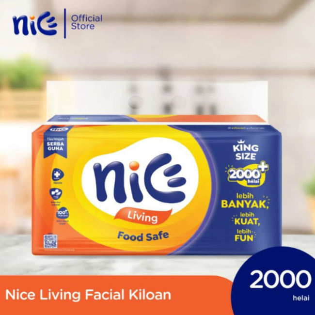 Jual Tisu Nice 2000 Helai Kemasan Baru 1000 sheet Facial Tissue Kiloan ...
