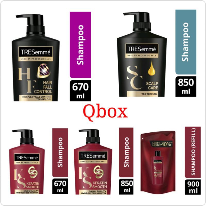 Jual TRESEMME Keratin Smooth Hair Fall Scalp Care Shampoo 670ml 850ml ...