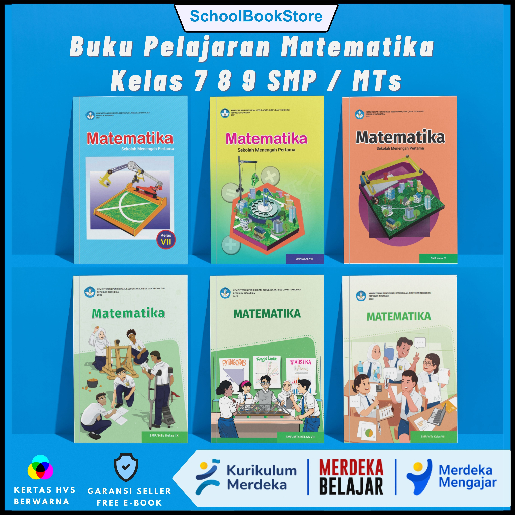 Jual Buku Matematika Kelas 7 8 9 SMP MTs Kurikulum Merdeka Belajar Kurmer Kumer Buku Paket ...