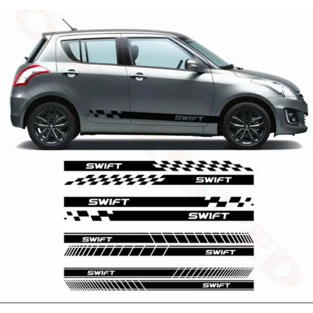 Jual Stiker Cutting Sticker garis putus swift variasi mobil sport ...