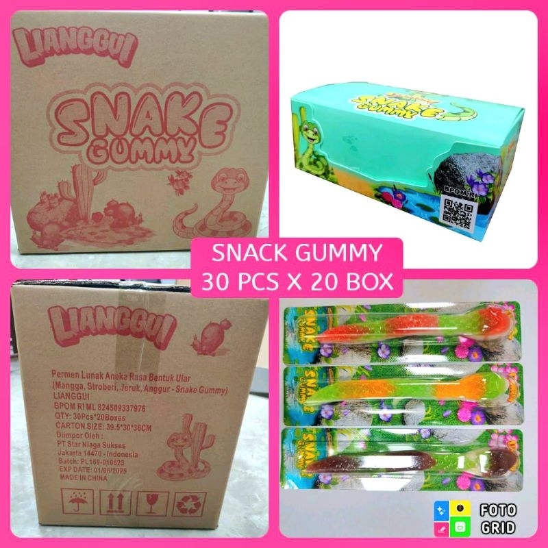 Jual Permen Cemilan Snack Ular Binatang Snake Snack Mainan Anak Murah ...