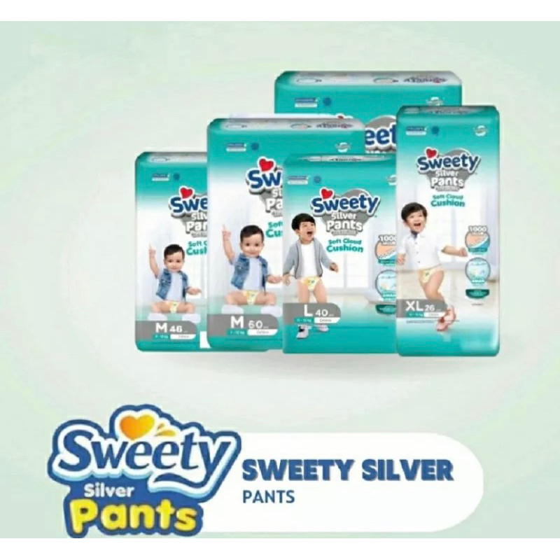 Jual Sweety Silver Pants M46/L40/XL34 | Shopee Indonesia