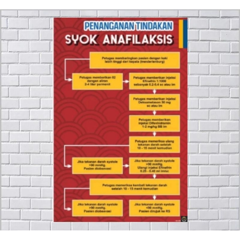 Jual Poster Kesehatan Tentang Penanganan Tindakan Syok Anafilaksis ...
