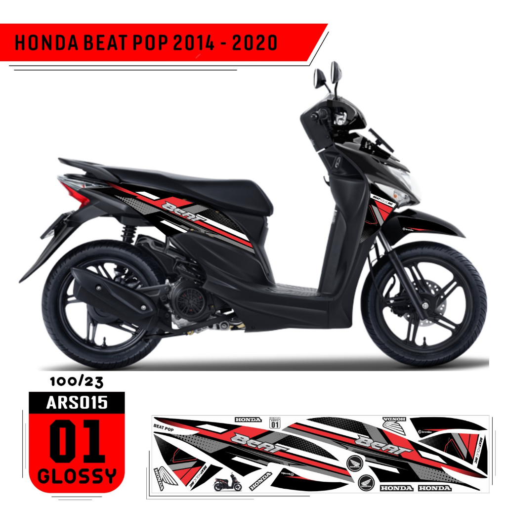 Jual Stiker Striping ARS015 Honda Beat Pop 110 2014-2019 L023 | Shopee ...