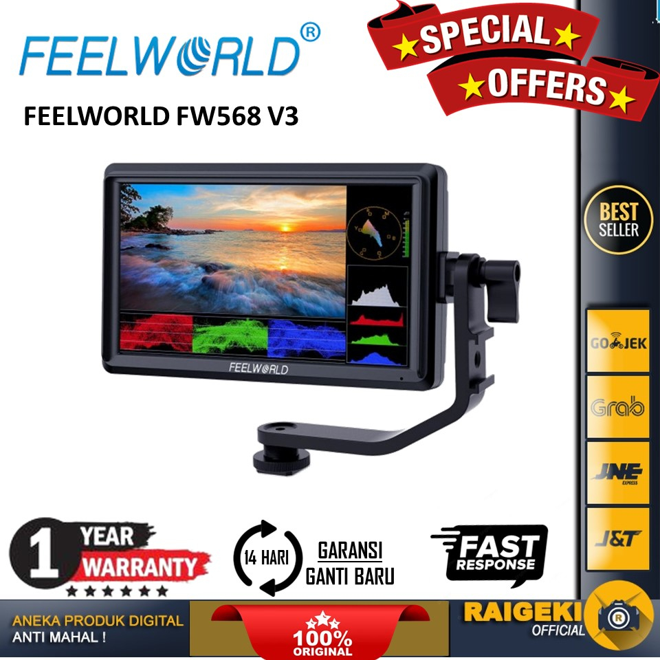 Jual Feelworld Fw568 V3 6 Inch 4k Hdmi Dslr Camera Field Monitor