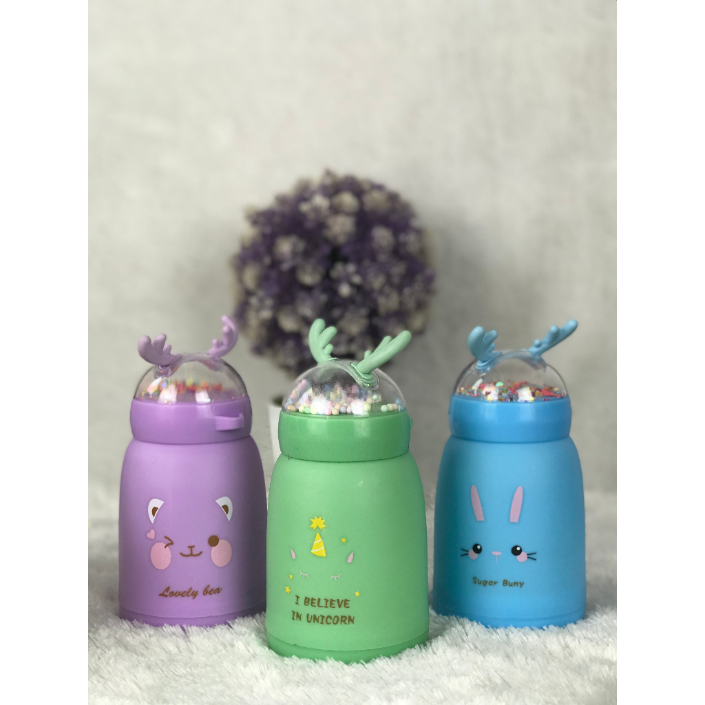 Jual Grosir Termurah 1 Pcs Botol Minum Anak Karakter Rusa Tanduk TANPA ...