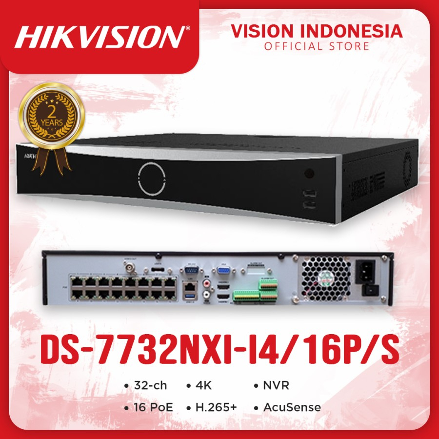 Jual HIKVISION DS-7732NXI-I4/16P/S - NVR HIKVISION 32 CHANNEL 16PORT ...
