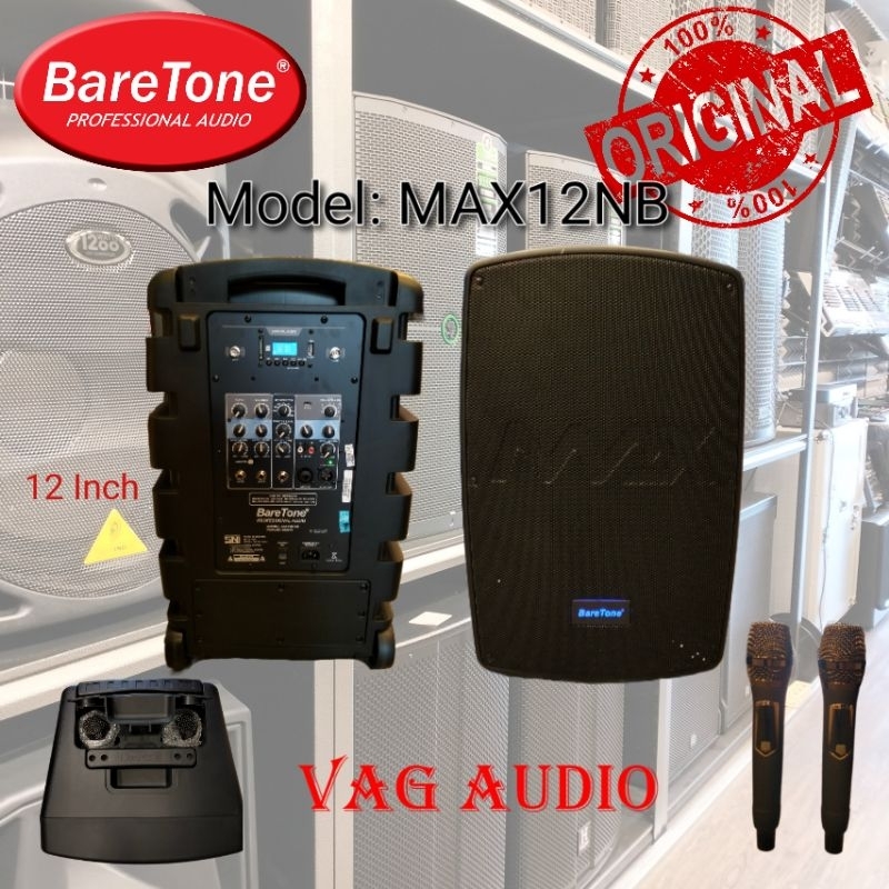 Jual SPEAKER PORTABLE BARETONE MAX12NB, SPEAKER PORTABLE 12 INCH MAX 12 ...