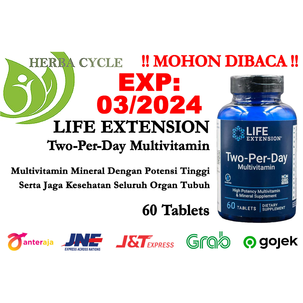 Jual Life Extension Multivitamin Two Per Day Tablets 60 Tablet ORI USA ...