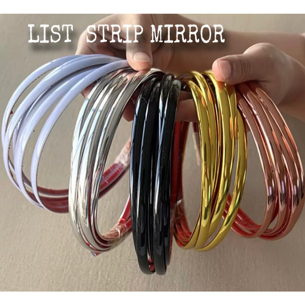 Jual List Plat Strip Mirror Gold Silver Rose Black List Plat Strip ...