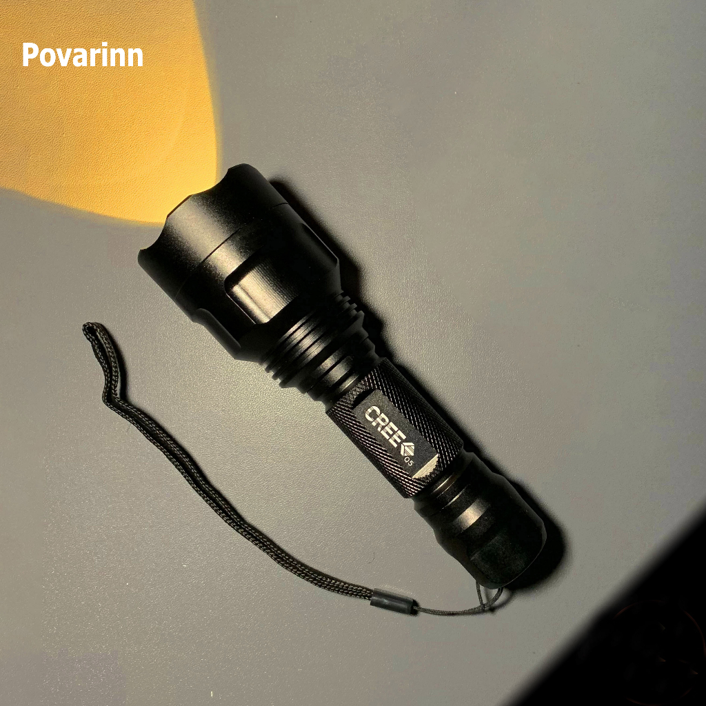 Jual Senter Kuning Senter Compact LED police Q5 swat C8 sinar kuning ...