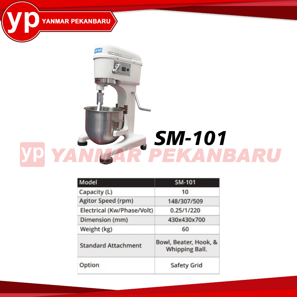 Jual Mixer / Planetary Mixer SINMAG SM-101 1 Phase | Shopee Indonesia