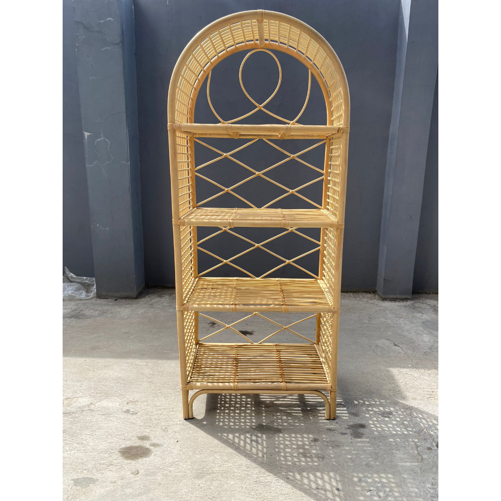 Jual [ HARGA PENGRAJIN ] Rak Serbaguna Rotan / Rak Buku Rotan / Rattan ...