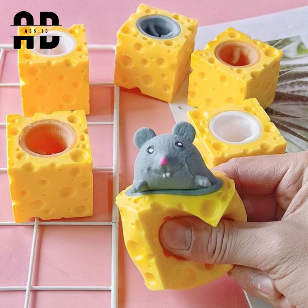 Jual ABS - Toys Mainan Squishy Mouse Squisi Tikus Keju Karet Silikon ...