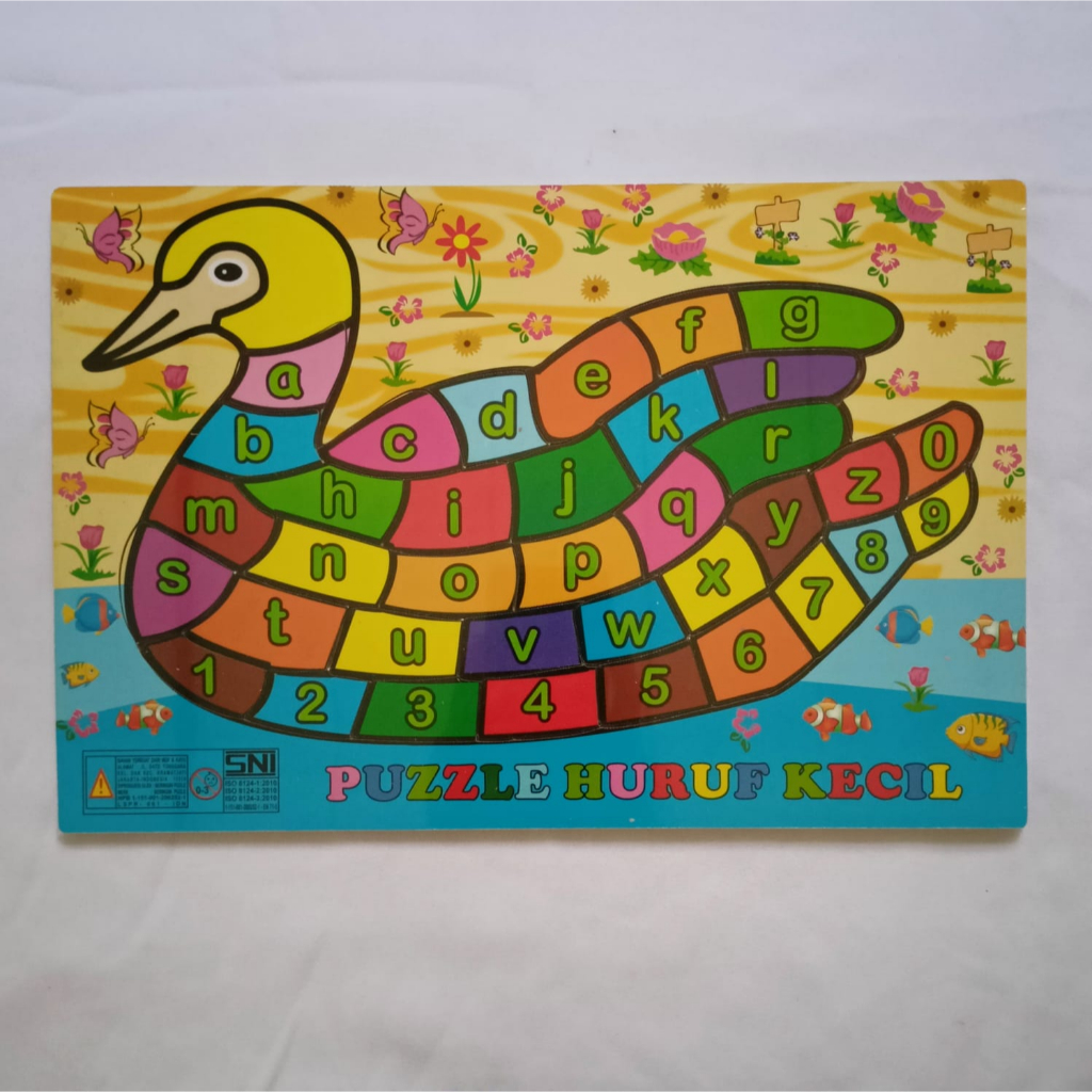 Jual Puzzle Kayu Part 1 SNI BR Alphabet Huruf Angka Hijaiyah Binatang ...